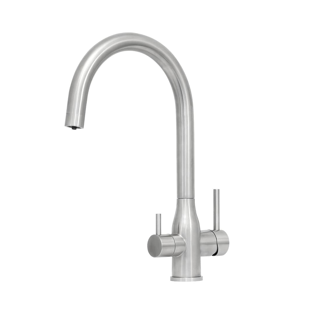 Puretec Tripla Elite 10 Gooseneck Stainless Steel 3 Way Filter Tap With ...