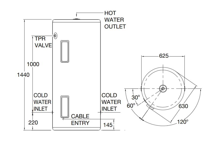 Rheem Stellar 250 Litre Stainless Steel Hot Water System - Supplied ...